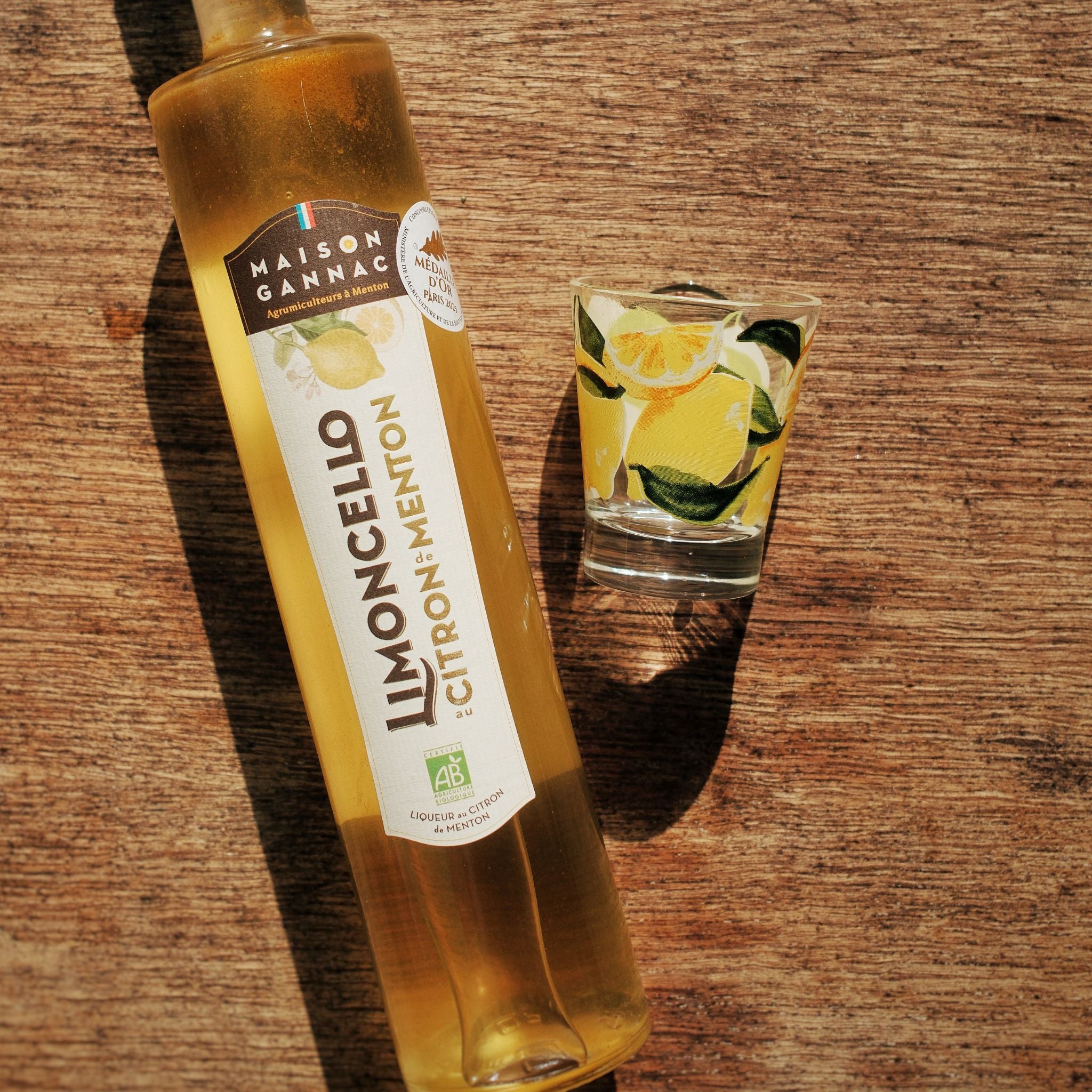 Limoncello Bio + 2 verres CITRON DE MENTON IGP – MAISON GANNAC